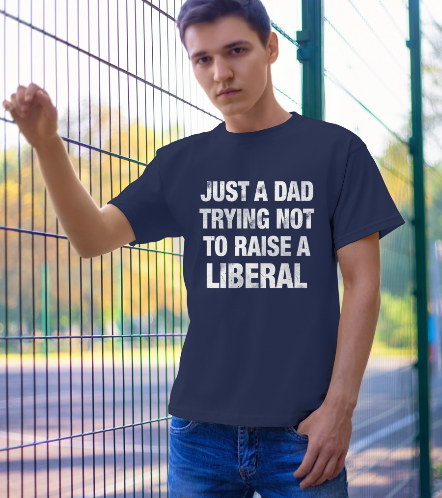 Zeek Arkham Just A Dad Trying Not To Raise A Liberal T-Shirt