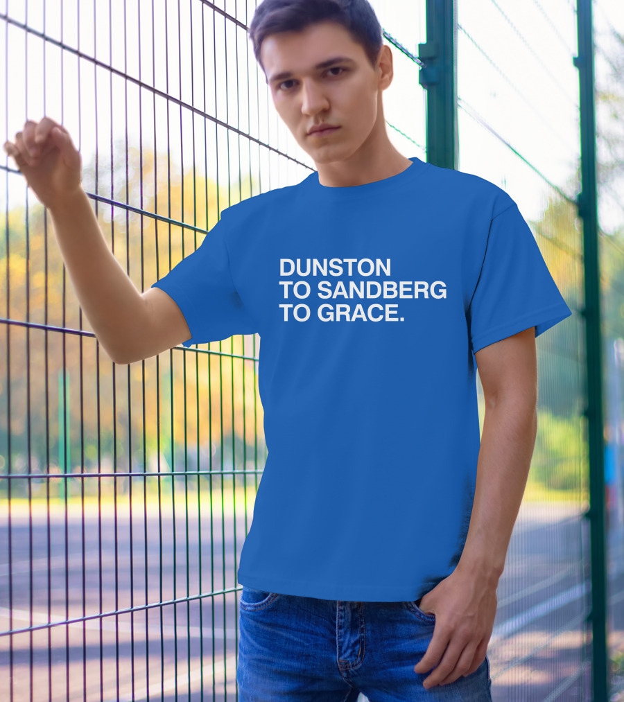 Dunston To Sandberg To Grace Men's Baseball Trio T-Shirt