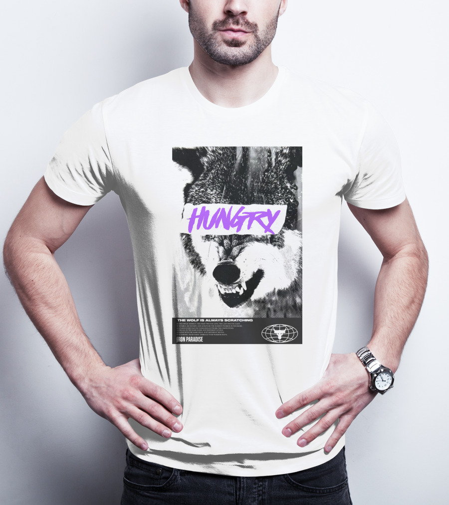 Hungry Wolf The Wolf Is Always Scratching Iron Paradise T-Shirt