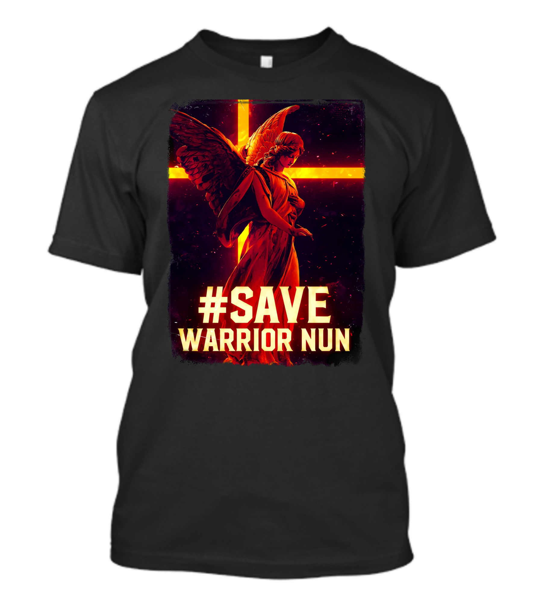 Save Warrior Nun Angel Red Cross T-Shirt
