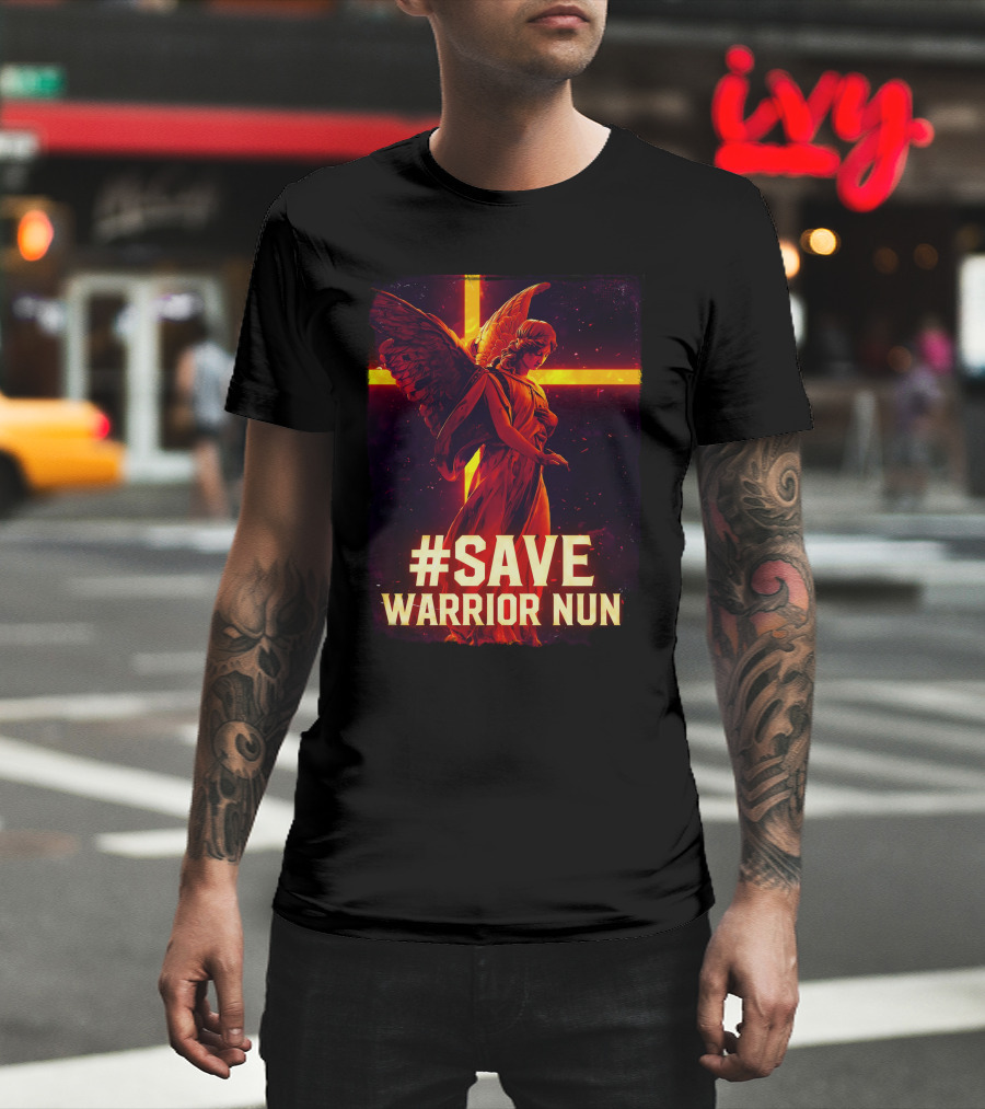 Save Warrior Nun Angel Red Cross T-Shirt