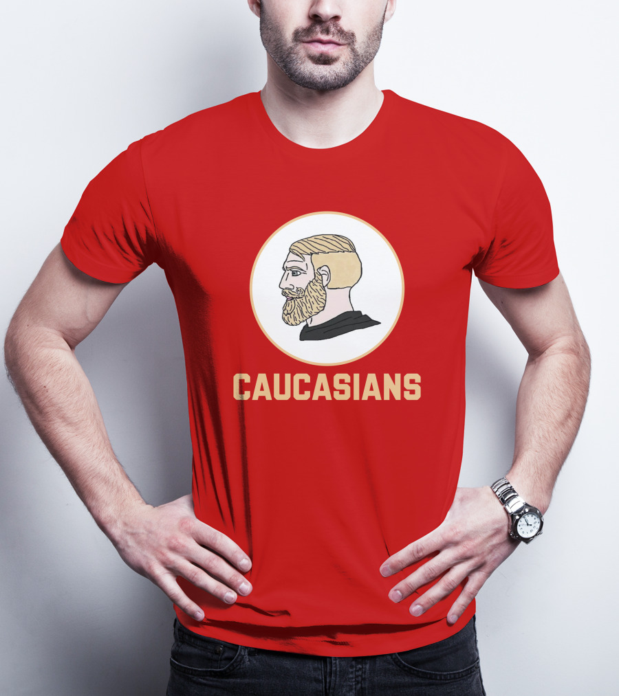 Caucasians Nordic Viking Profile Red T-Shirt