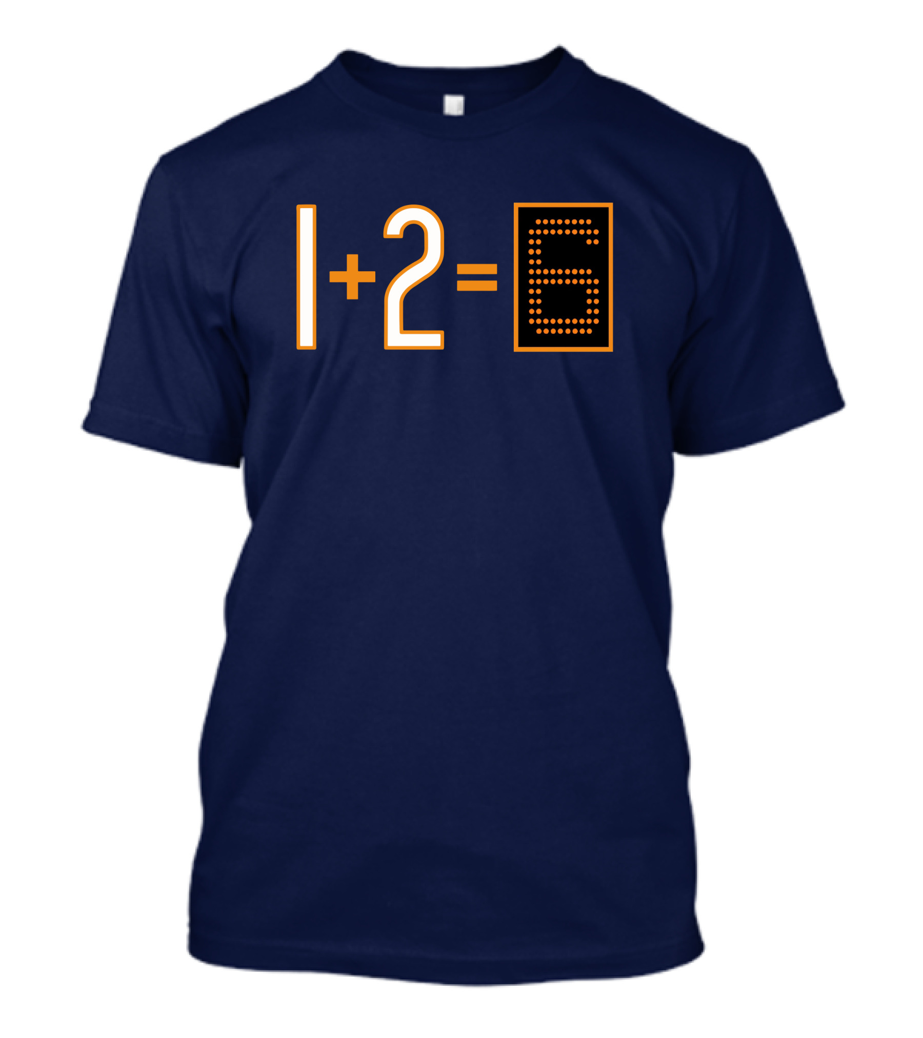 1+2=6 Obvious Da Bears Football Math Joke T-Shirt