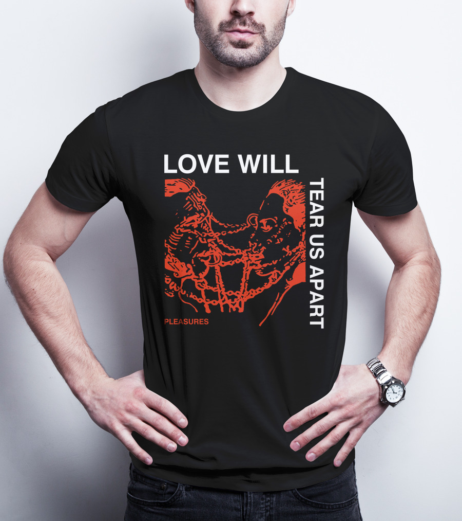 Love Will Tear Us Apart Pleasures Red T-Shirt