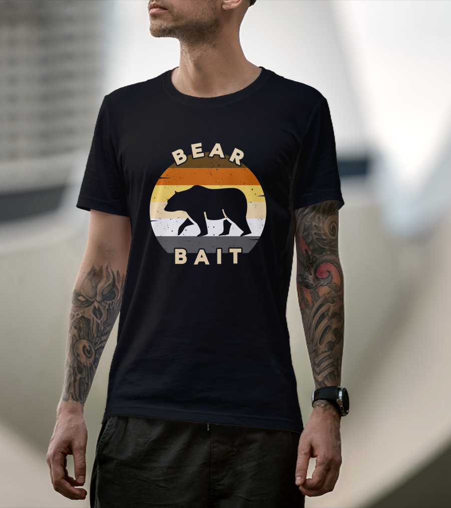 BEAR BAIT Vintage Retro Striped Circle T-Shirt