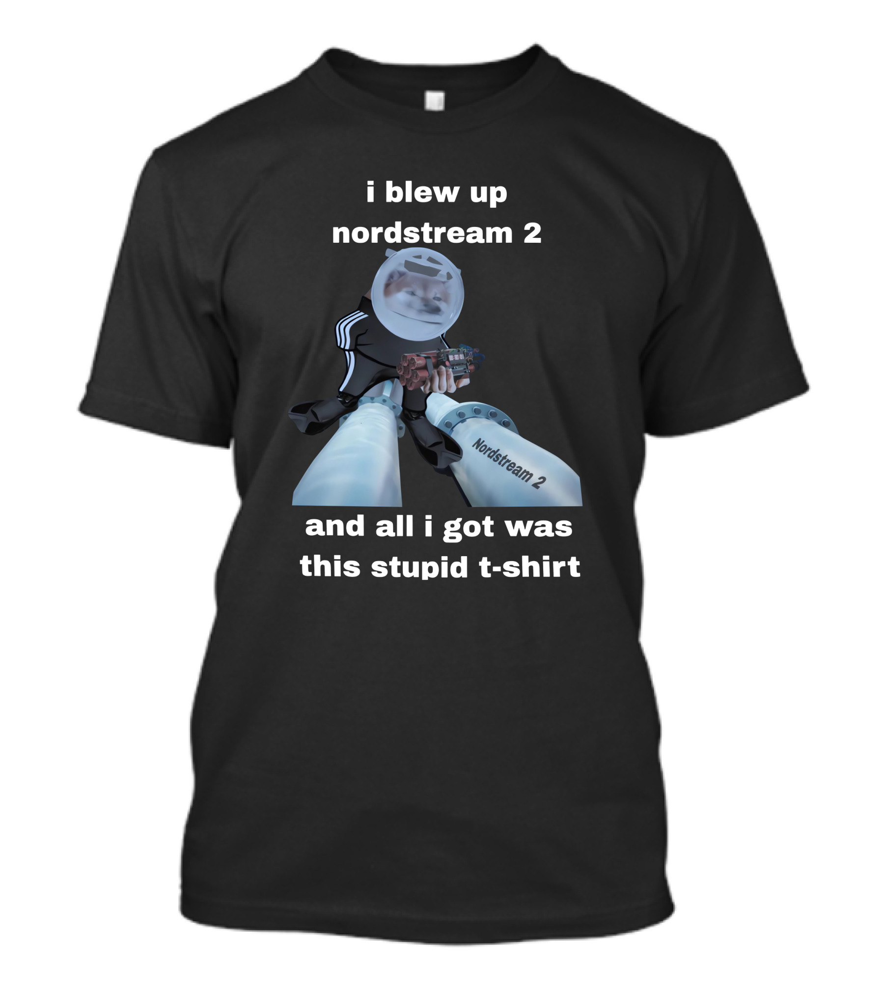 I Blew Up Nordstream 2 And All I Got Was This Stupid T-Shirt Nordstream 2 Dynamite Character T-Shirt
