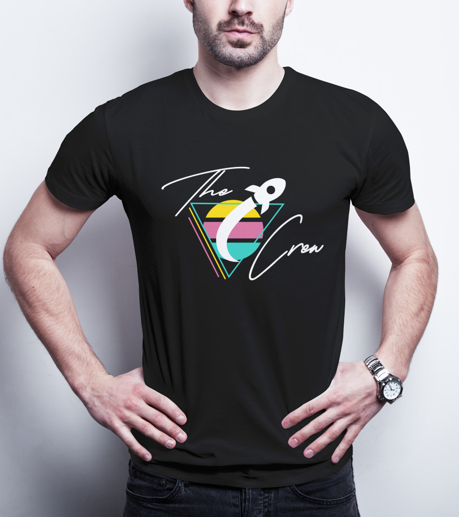 The Crew Retro Rocket Pastel Triangle Neon Vibes T-Shirt