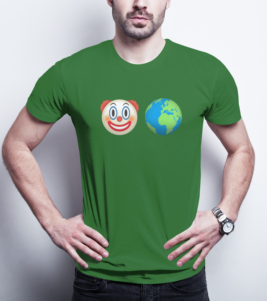 Clown Face Globe Emoji Clown World T-Shirt