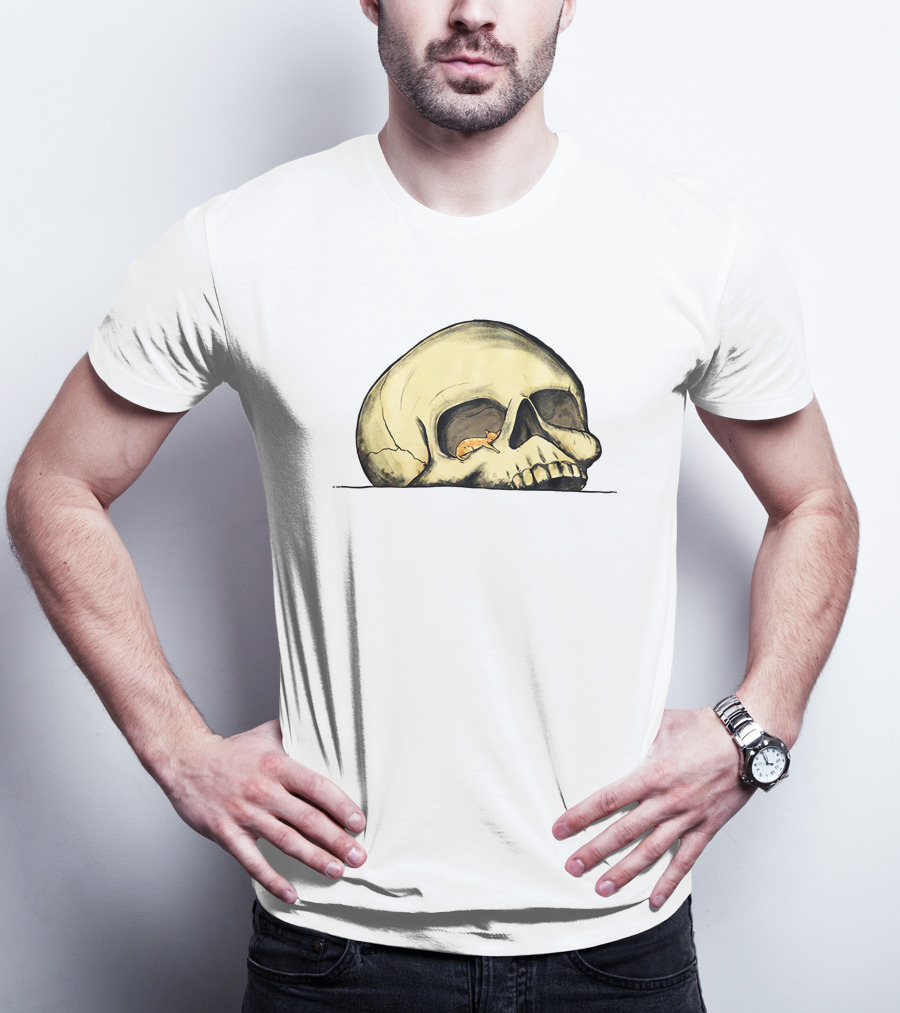 Studio Joog Soft Spot Skull With Sleeping Fox T-Shirt