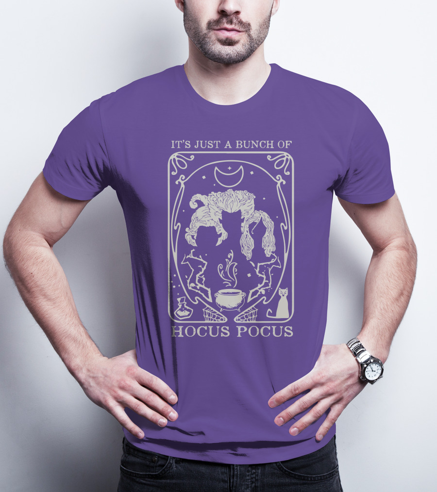 It's Just A Bunch Of Hocus Pocus Wizardry Magic Moon Witches T-Shirt