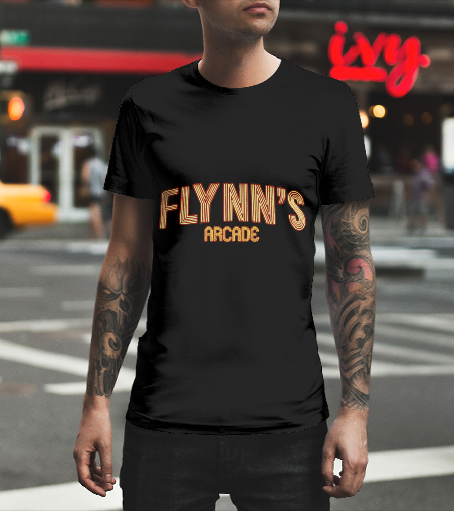 Flynn's Arcade Home Of Space Paranoids Retro Neon T-Shirt