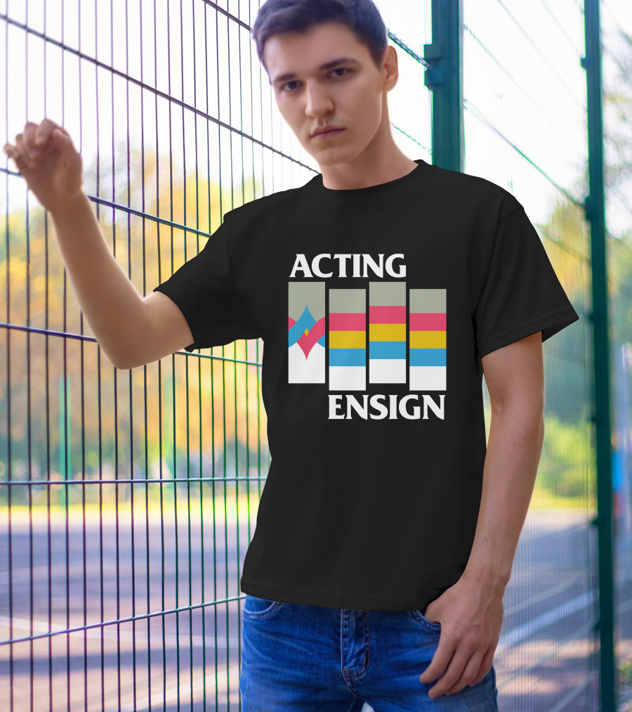 Acting Ensign 80s Retro Color Bars T-Shirt