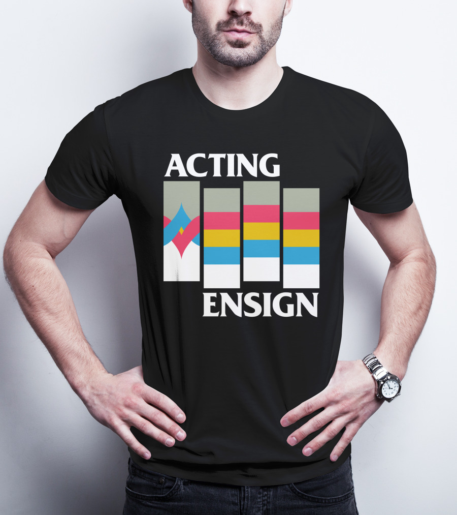 Acting Ensign 80s Retro Color Bars T-Shirt