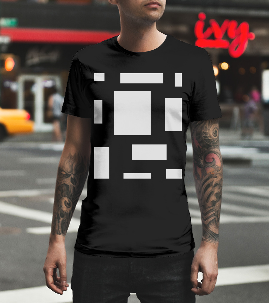 Piet Mondrian Style CAMP MAU 1 MAT BL Geometric Composition T-Shirt