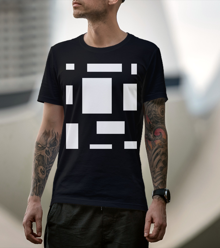 Piet Mondrian Style CAMP MAU 1 MAT BL Geometric Composition T-Shirt