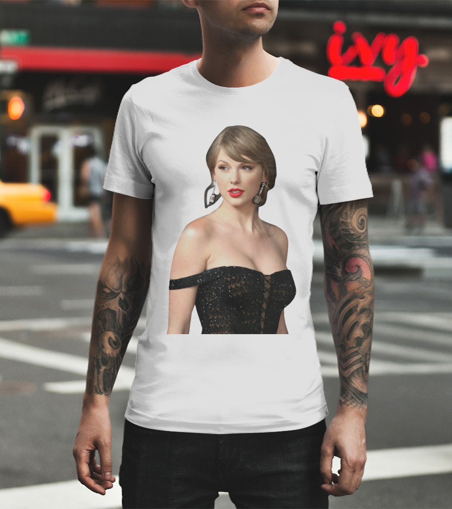 Taylor Swift Black Dress Elegant Look T-Shirt