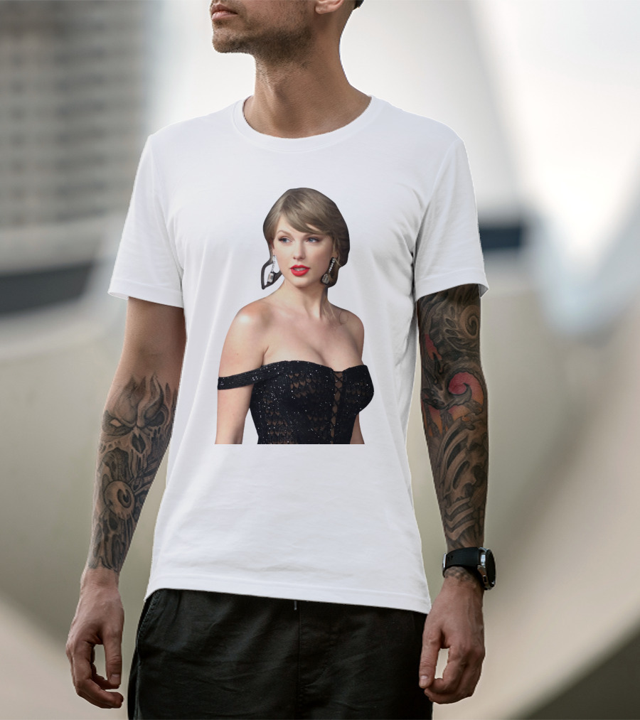 Taylor Swift Black Dress Elegant Look T-Shirt