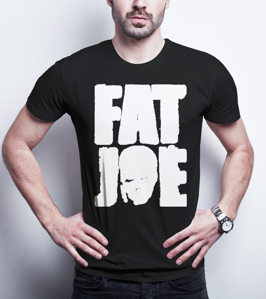 Fat Joe Face Inside Bold White Letters T-Shirt