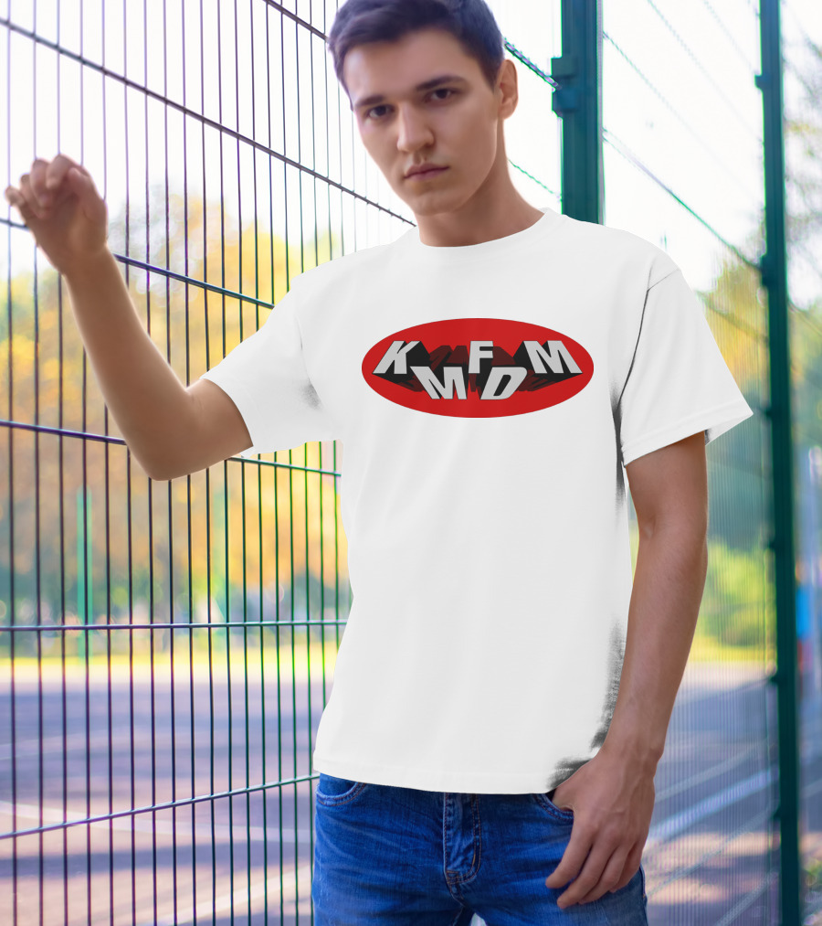 KMFDM Band Logo Oval Shadow T-Shirt