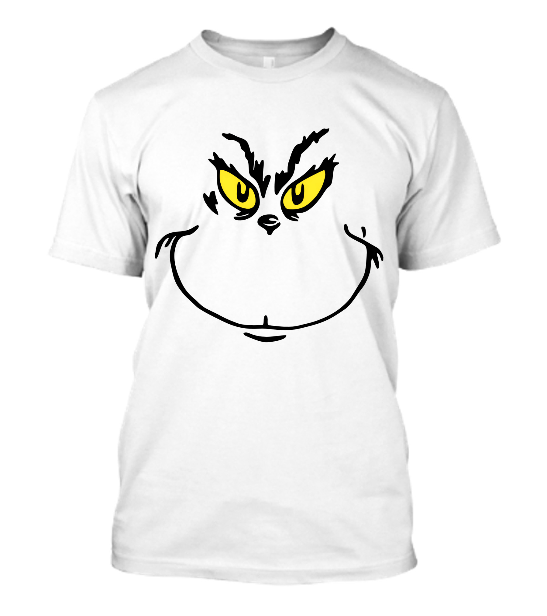 Grinch Face Yellow Eyes T-Shirt
