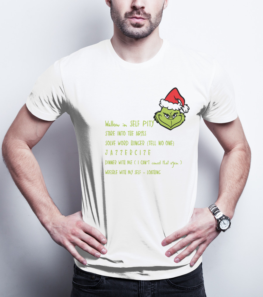 Grinch Christmas Schedule My Day I'm Booked T-Shirt