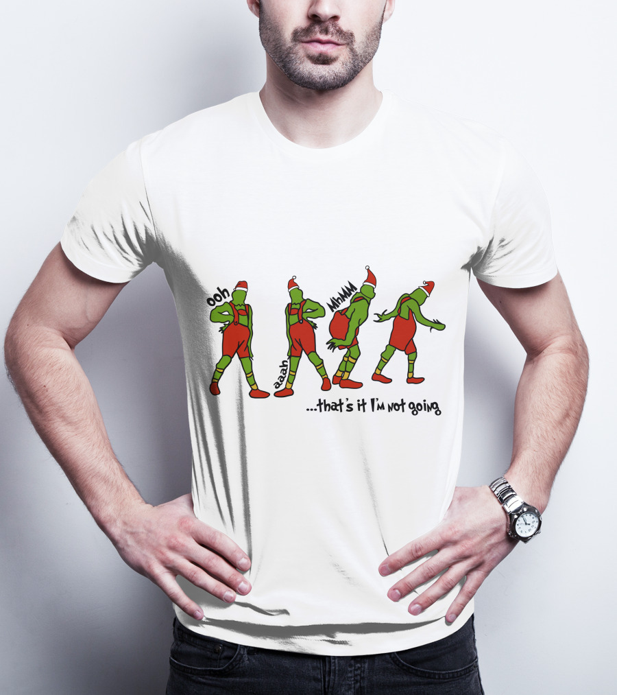 Ooh Aaah Mmm That's It I'm Not Going Holiday Dance Steps Santa Hat T-Shirt