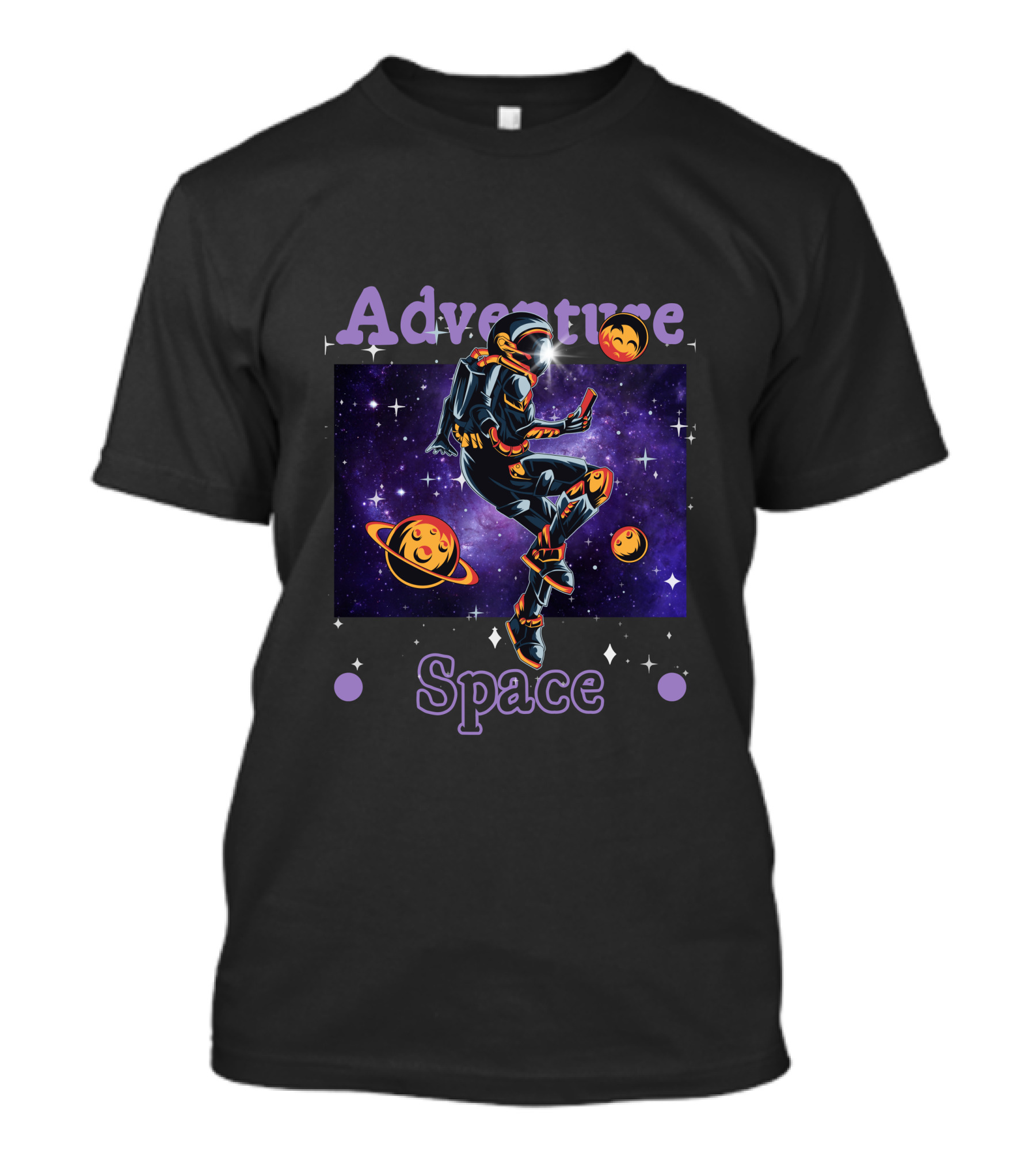 Adventure Space Astronauts Control The Universe Planets T-Shirt