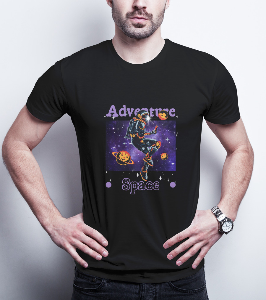 Adventure Space Astronauts Control The Universe Planets T-Shirt