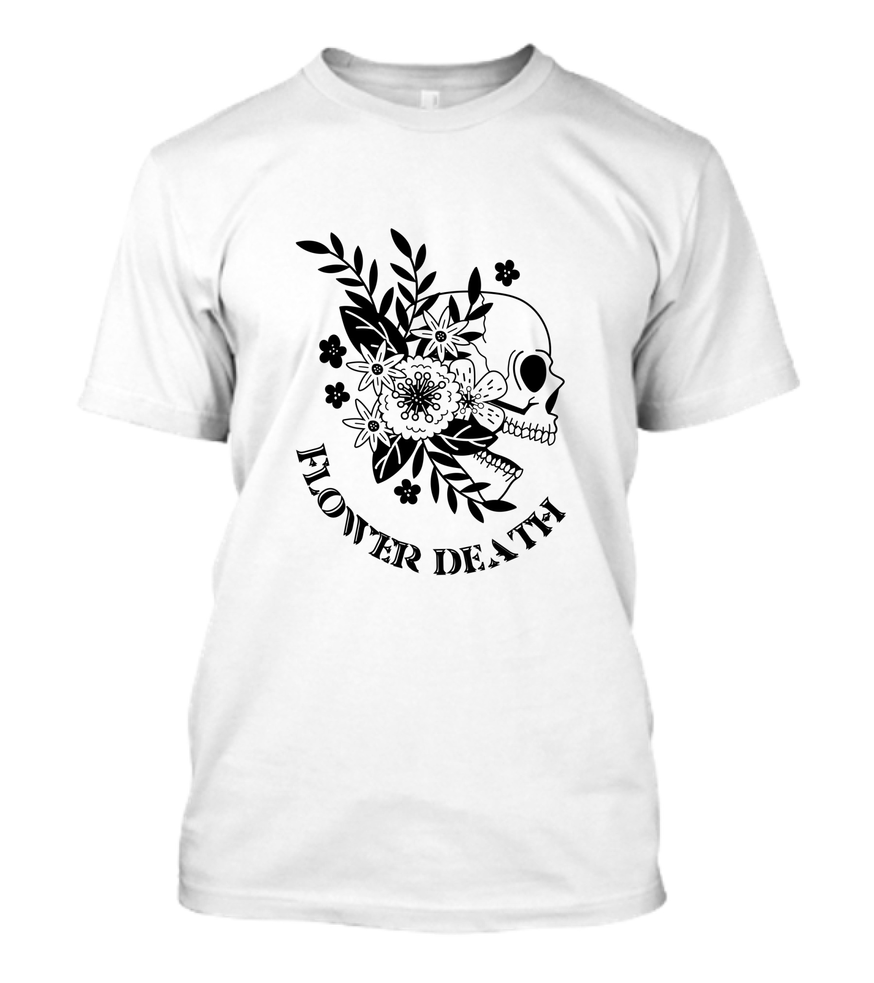 FLOWER DEATH SKULL BOTANICAL T-Shirt