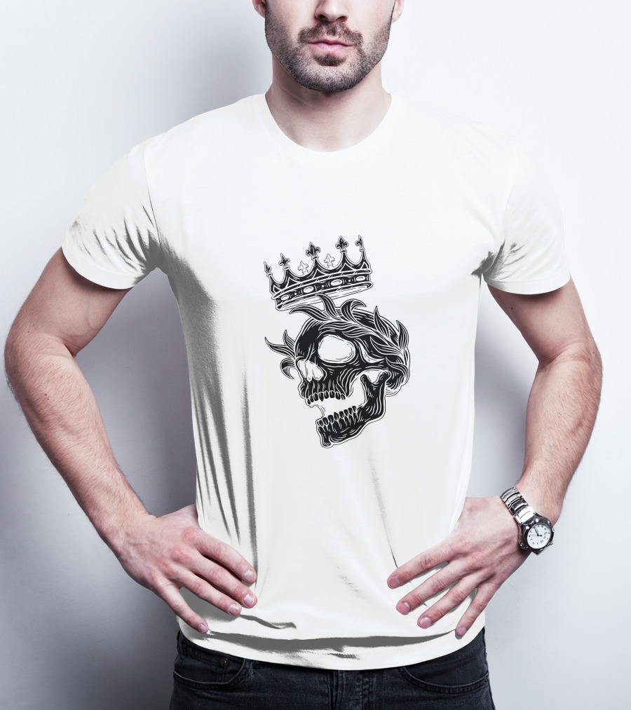 King Skull Crowned With Gothic Royalty T-Shirt