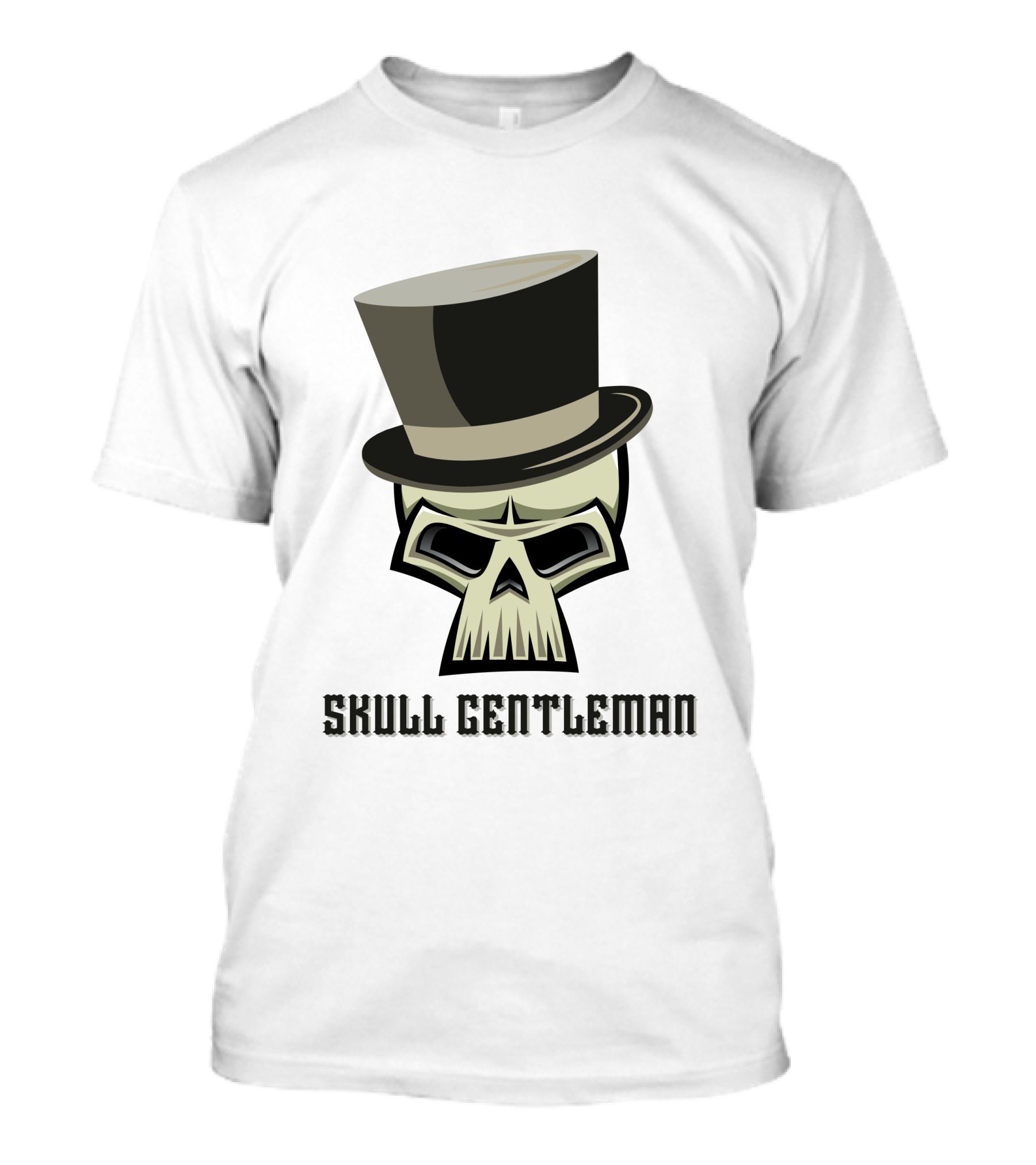 Skull Gentleman Noble Top Hat T-Shirt