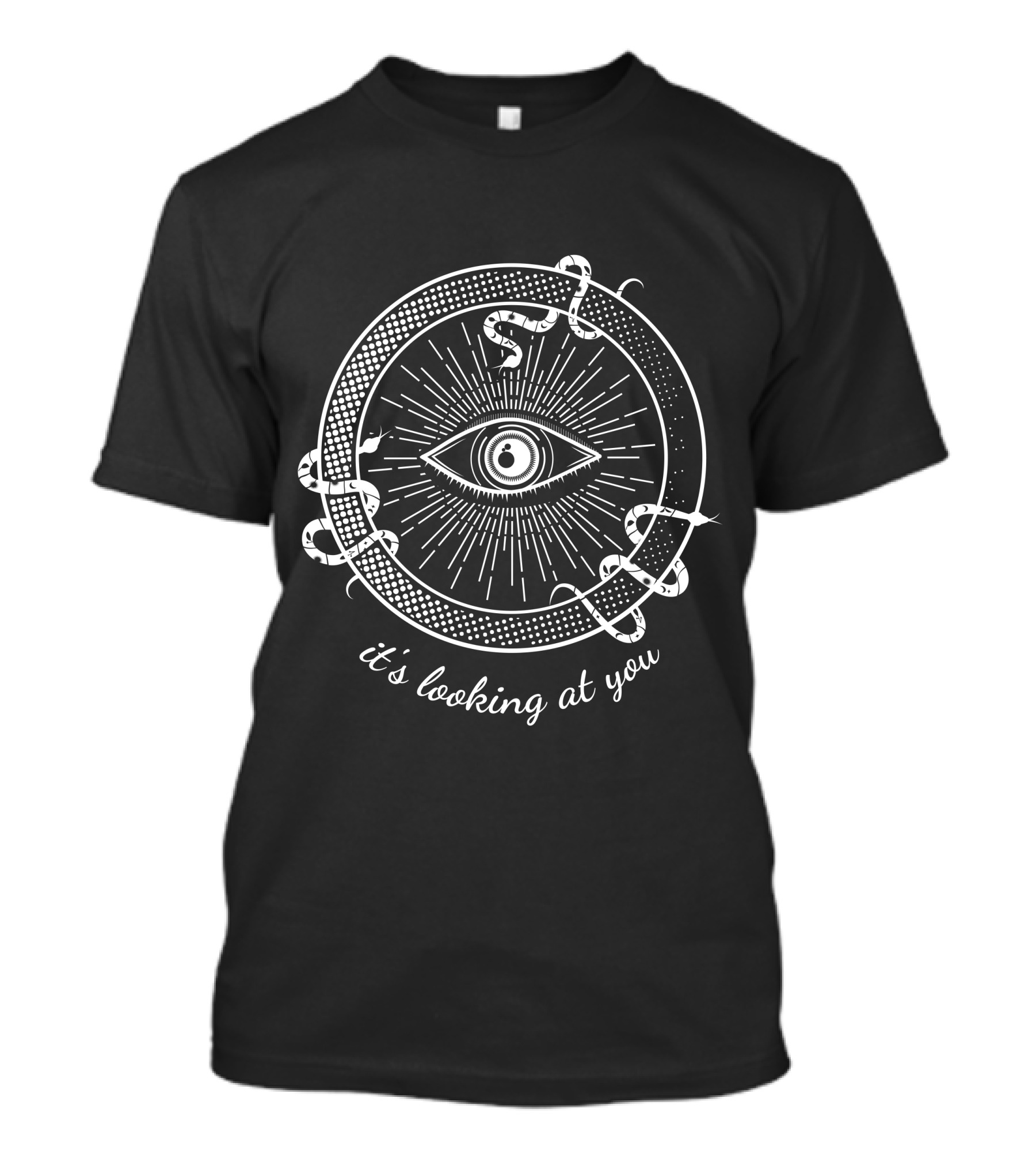 It's Looking At You Eye In Ouroboros Snake Circle T-Shirt