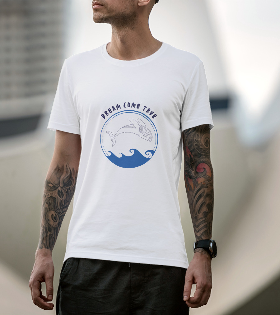 Dream Come True Whale Ocean Waves T-Shirt