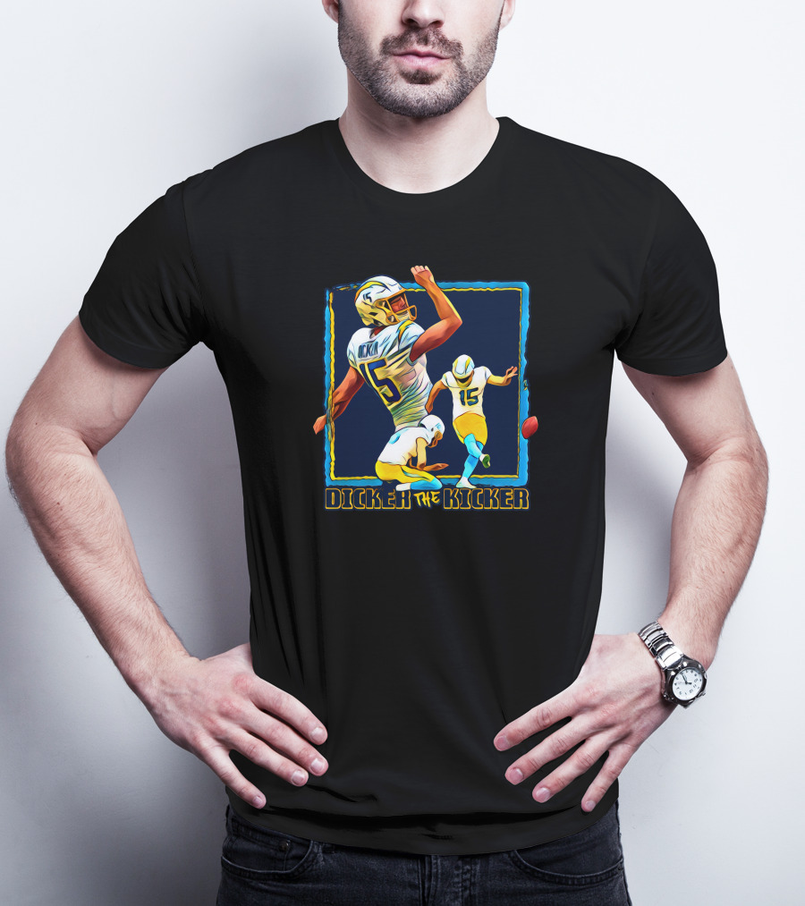 Dicker The Kicker Football Action Number 15 T-Shirt
