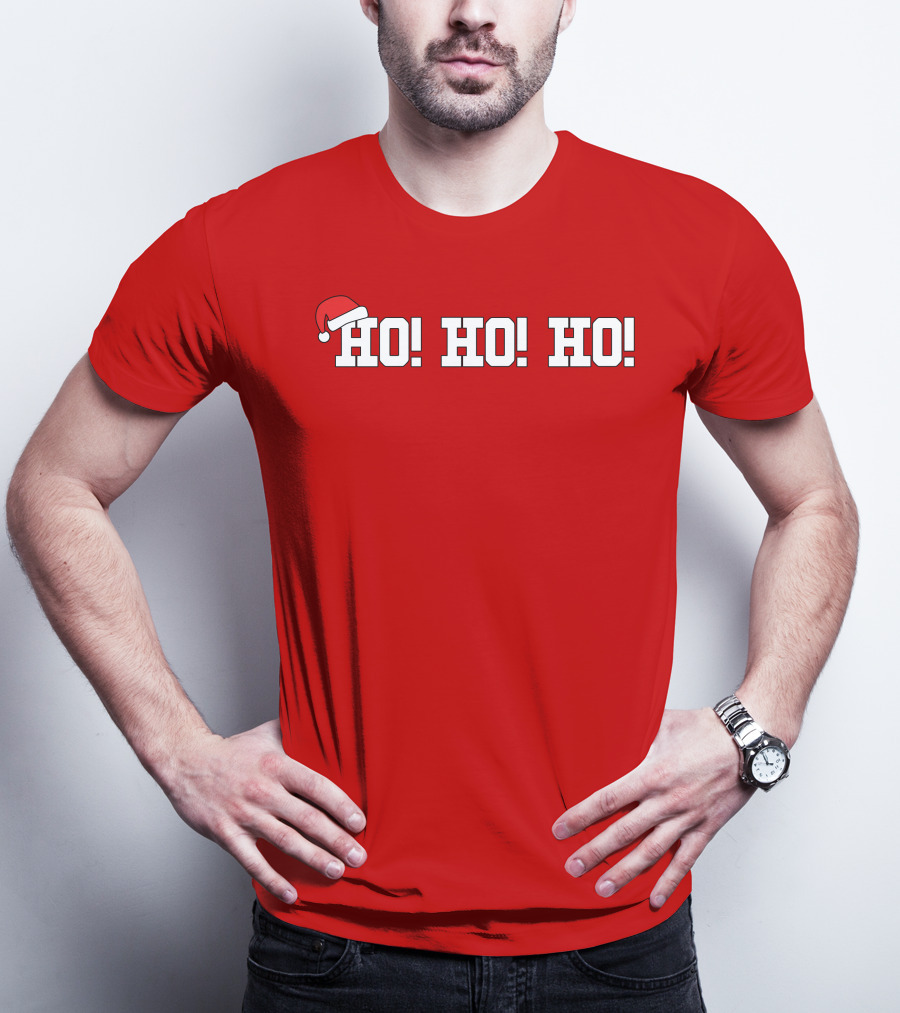 Ho Ho Ho Heather Harmon Santa Hat Holiday Cheer T-Shirt