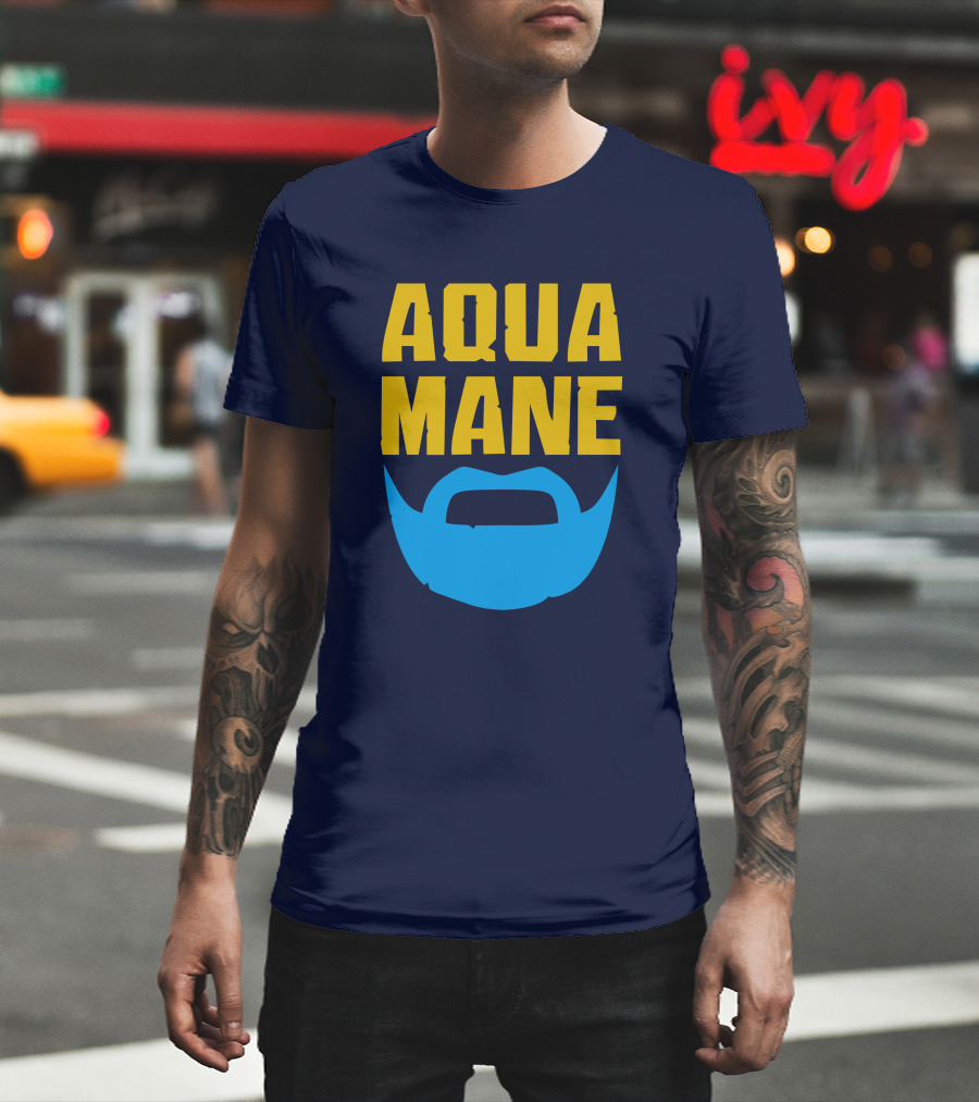Aqua Mane Iconic Blue Beard T-Shirt