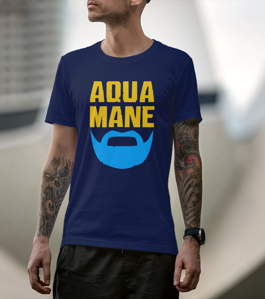 Aqua Mane Iconic Blue Beard T-Shirt