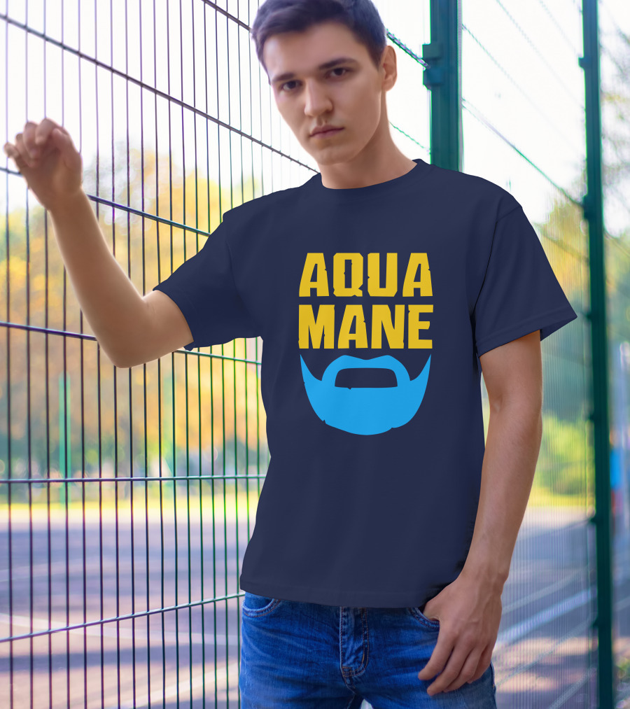 Aqua Mane Iconic Blue Beard T-Shirt
