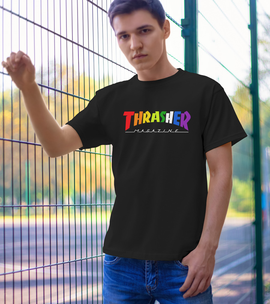 Thrasher Magazine Pride Rainbow Colors T-Shirt