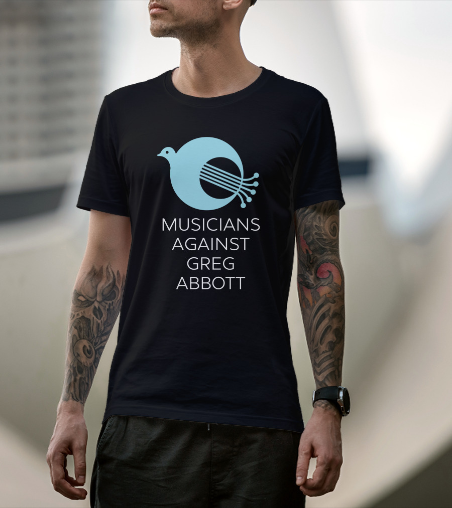 Musicians Against Greg Abbott George Mallas Peace Bird T-Shirt