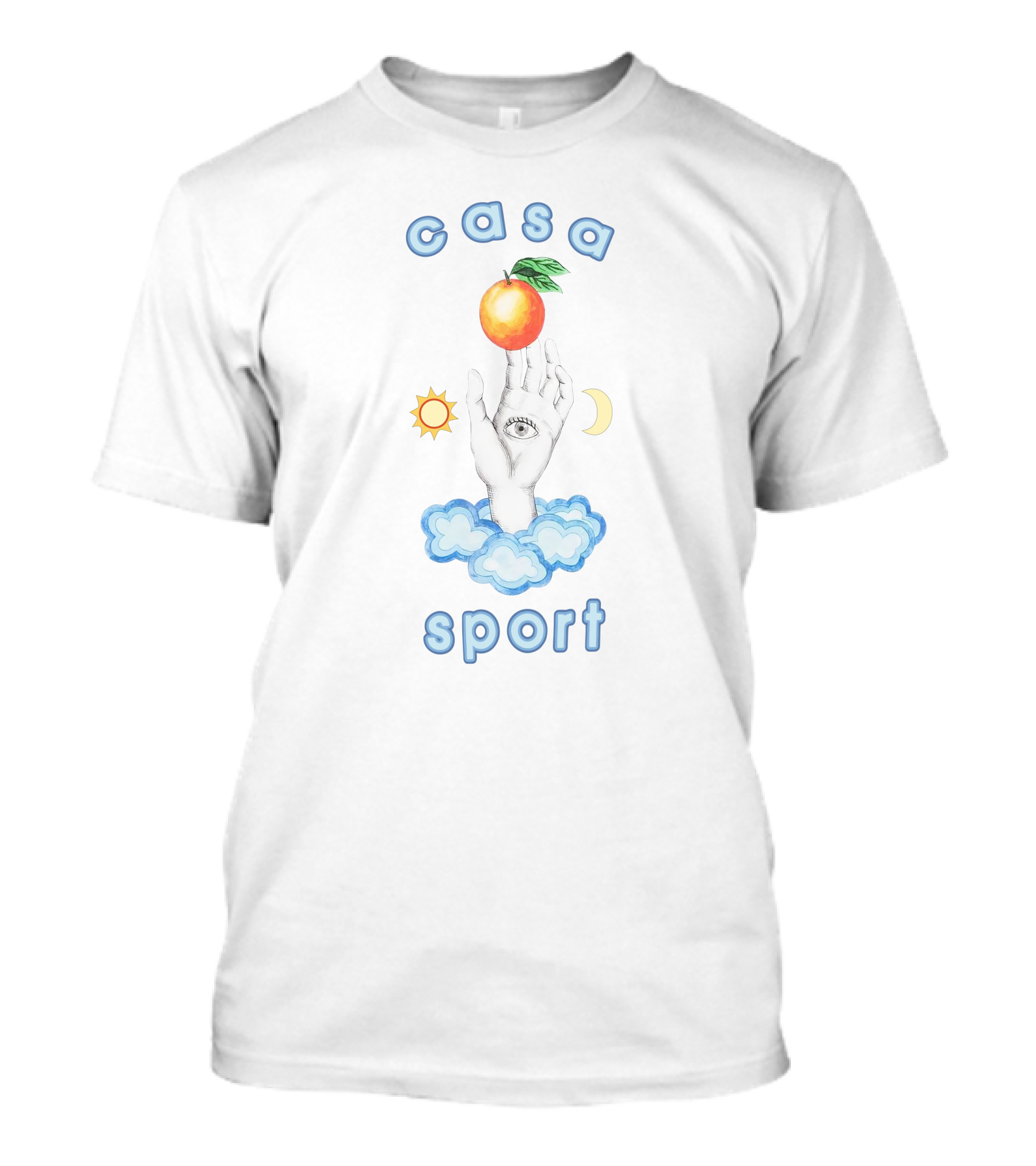 Casa Sport Hand Eye Peach Clouds Sun Moon T-Shirt