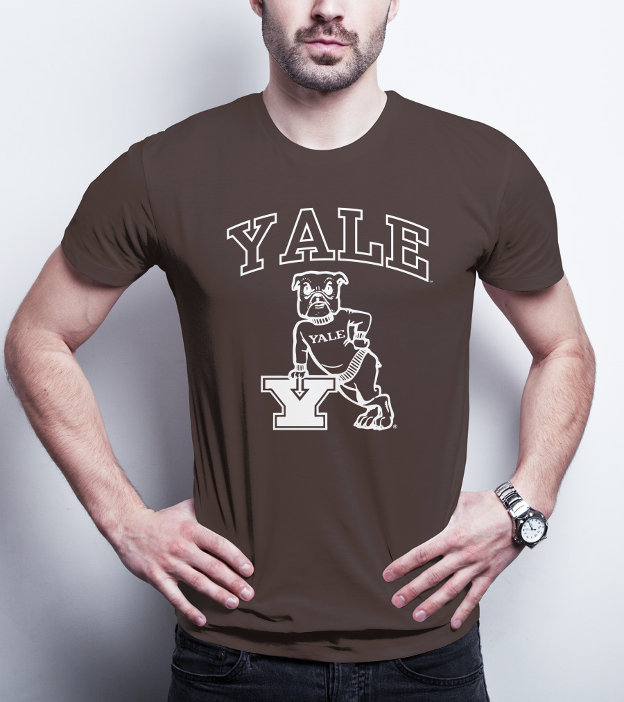 Yale Bulldogs Vintage Mascot Drawing T-Shirt