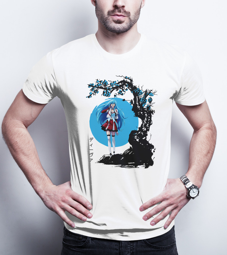Vivy Fluorite Eye’s Song Blue Moon Anime Diva Character Sakura Tree T-Shirt