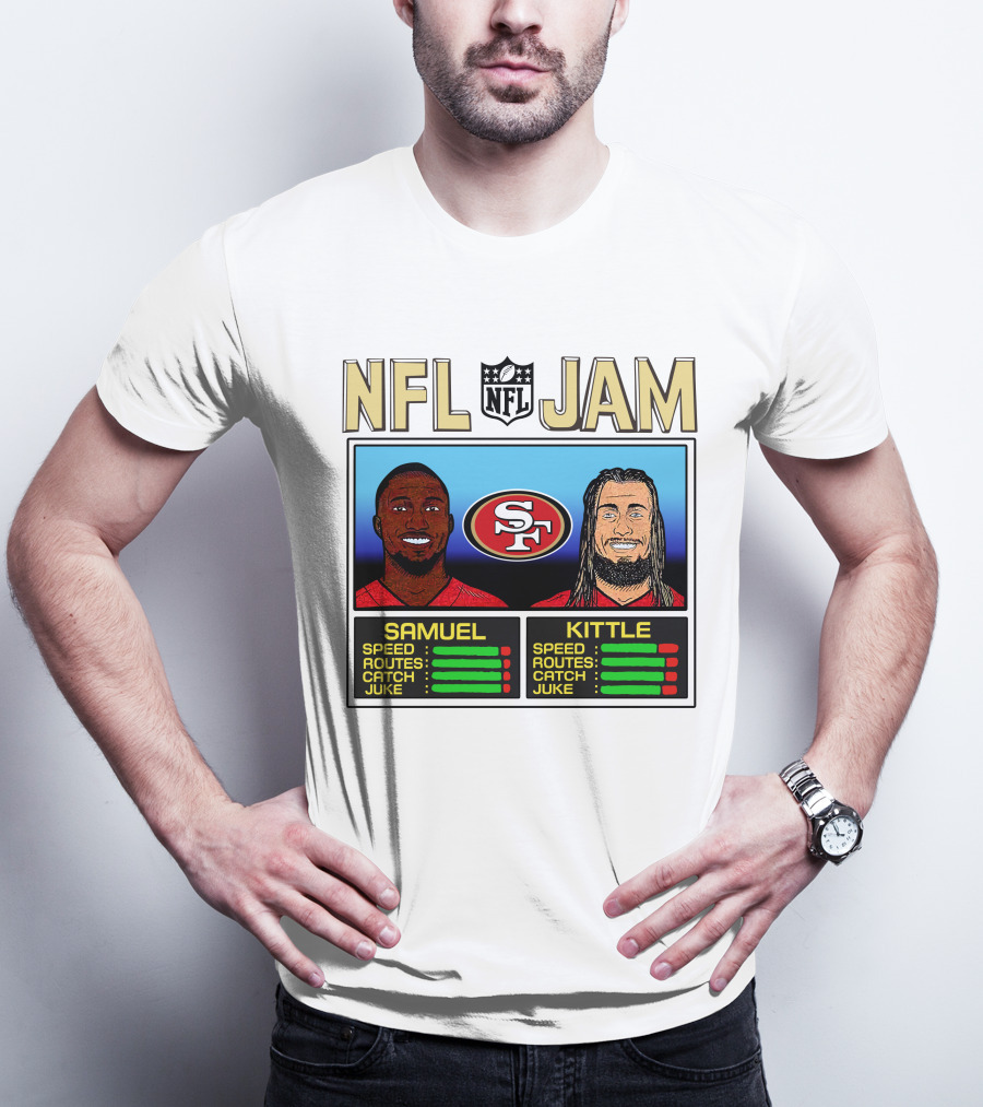 NFL Jam Deebo Samuel George Kittle San Francisco 49ers Speed Routes Catch Juke T-Shirt