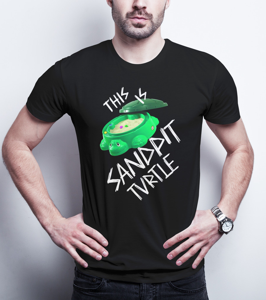 This Is Sandpit Turtle BMTH Meme White On Black Classic Merch T-Shirt