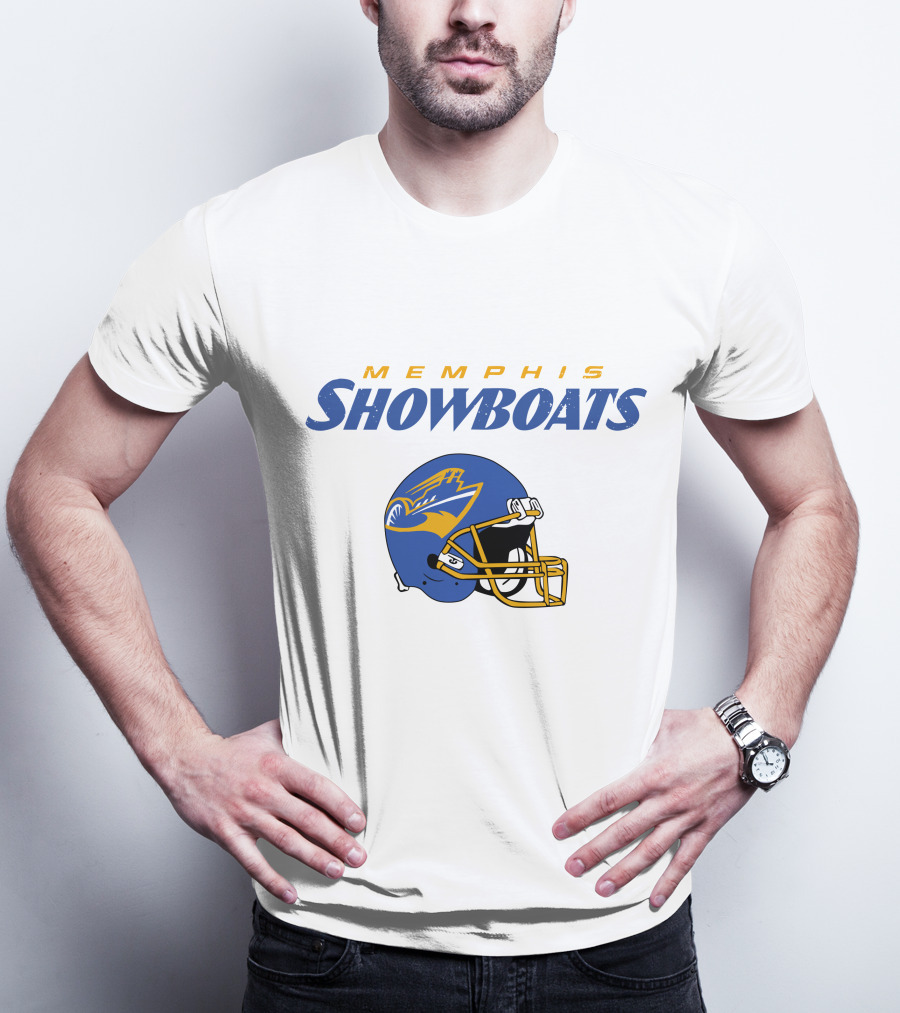 Memphis Showboats Vintage Helmet T-Shirt