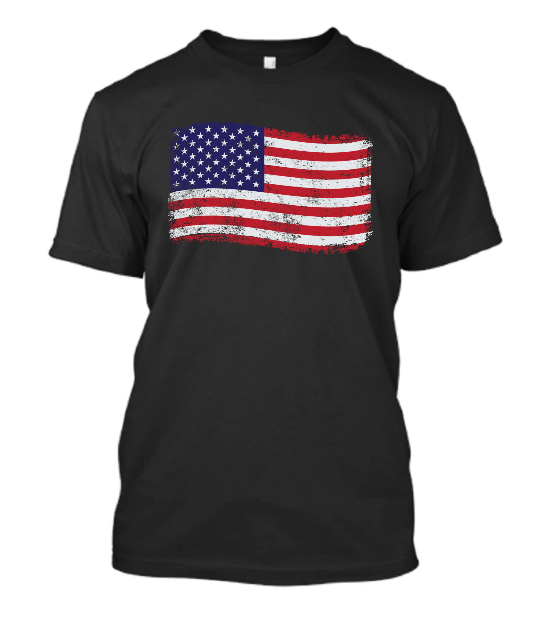 American Flag Distressed Vintage Style T-Shirt