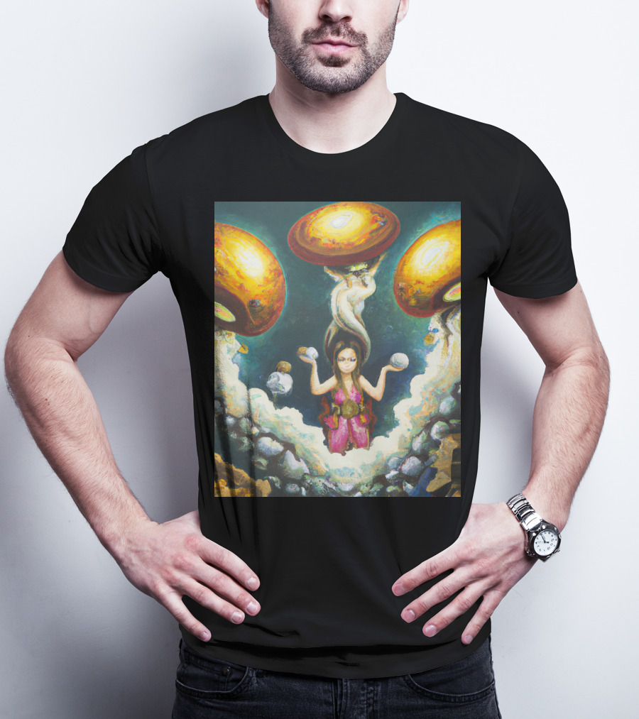 Style Bumble Sea Mushroom Goddess Surreal T-Shirt