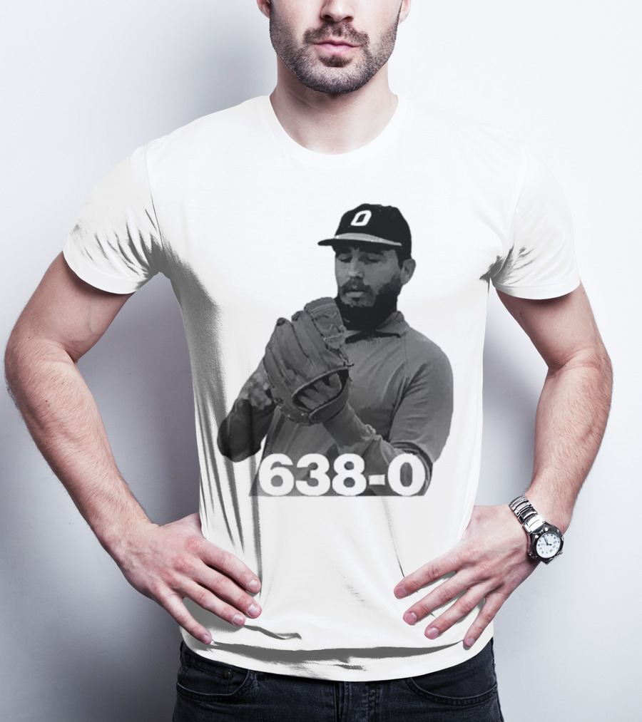 Castro 638-0 Baseball Pitcher Image With Cap Displaying 'O' T-Shirt