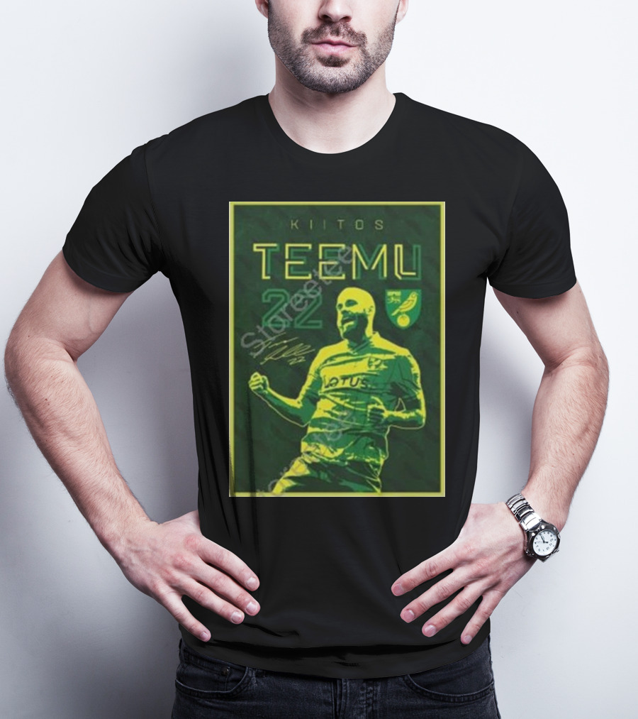 Kiitos Teemu 22 Norwich City Football Green Yellow T-Shirt